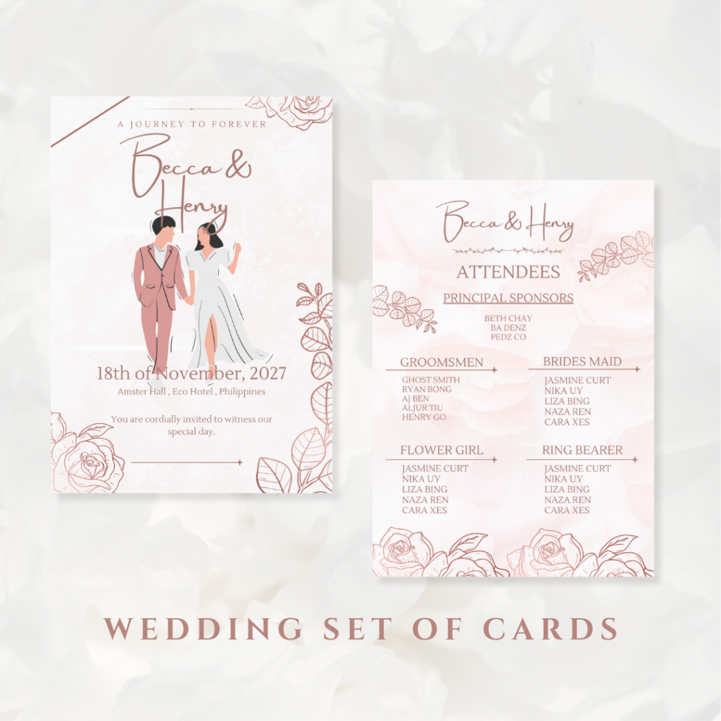 Elegant Wedding Card Template - Minimalist Style - GreyFX Digitals