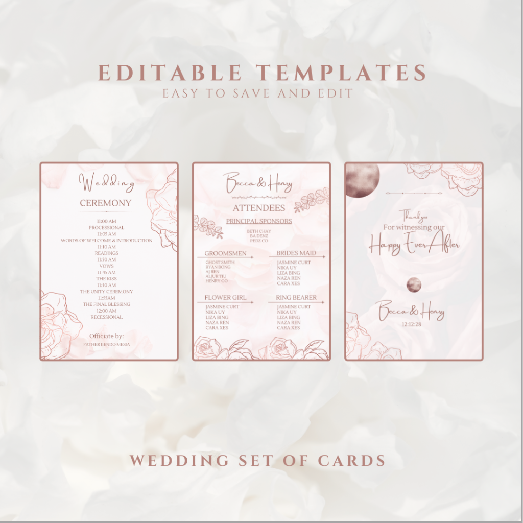 Elegant Wedding Card Template - Minimalist Style - GreyFX Digitals