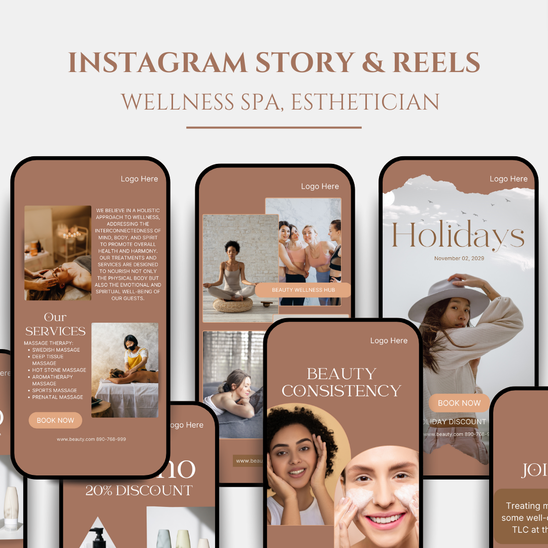 Spa-Ready Instagram Stories & Reels Templates - GreyFX Digitals